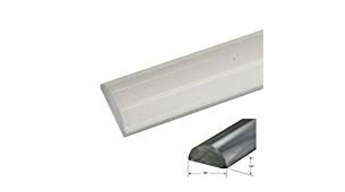 Clear Acrylic Frameless Shower Threshold 35 in Wide by 1/4 in High