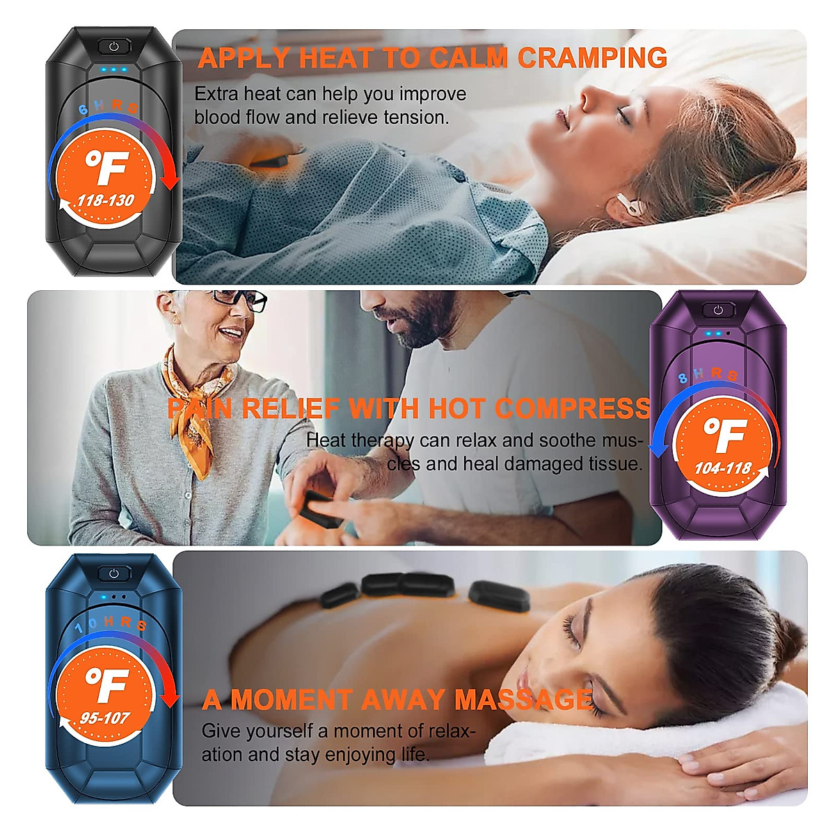 2 Pack AI Hand Warmers Rechargeable, Electric Hand Warmer Reusable, USB Handwarmers, Outdoor/Indoor/Golf/Camping/Hunting/Pain Relief/Watch Football/Baseball/Warm Gifts for Men Women Kid Birthday