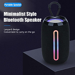 TGUCITESEN Bluetooth Portable Speaker,Wireless Bluetooth Speakers V5.1USB Card,Wireless Speakers with Bluetooth,Micro SD Card,for Outdoor,Travel,Beach,Camping,Indoor Black (X2)