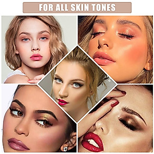 QQwow 12 Colors Eyeshadow Stick, Double Colors Eye Shadow Stick, Glitter Shimmer Waterproof Gradient Eyeshadow Makeup Stick with Brush, Eyeshadow Brushing Eye Makeup for Eye makeup lovers, 6 Pack