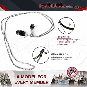 Southwest Archery Universal Recurve & Long Bow Stringer Tool – Instructional Video Link Included – Designed for All Bows Like The Samick Sage