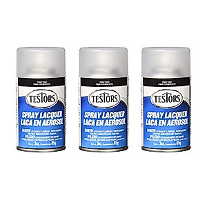 Testors Spray Lacquer 3oz, Clear Coat(3 Pack)