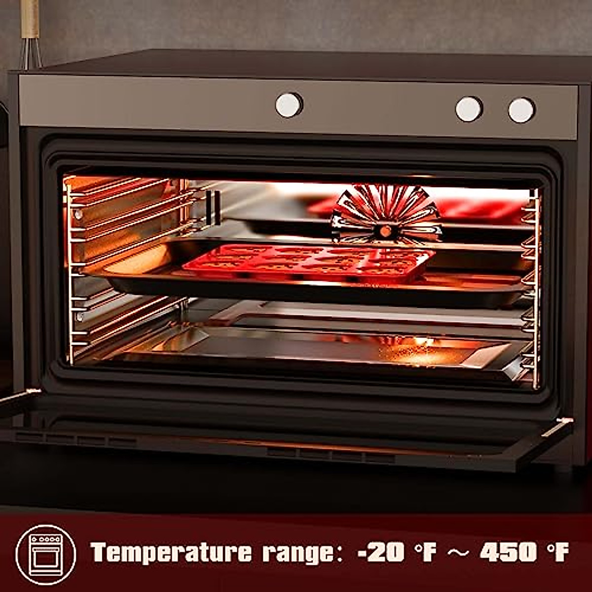 SILIVO Silicone Heart Shaped Muffin Pan (2 Pack) - Nonstick Heart Shaped Silicone Molds for Baking, Heart Shaped Cupcake Pan for Brownies, Tartlets and Egg Bites