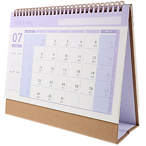 Office Decor 2024 Desktop Calendar Jul. 2023-Dec.2024 Standing Flip Desktop Calendar Monthly Daily Planner Calendar for Home Office Planner Organizer Large (Pink) Desk Decor