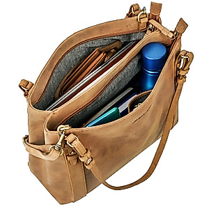 MARC PETER Hana Tan Hunter Leather Hobo Bag for Women | Top Handle Satchel | Women Fashion Shoulder Bag