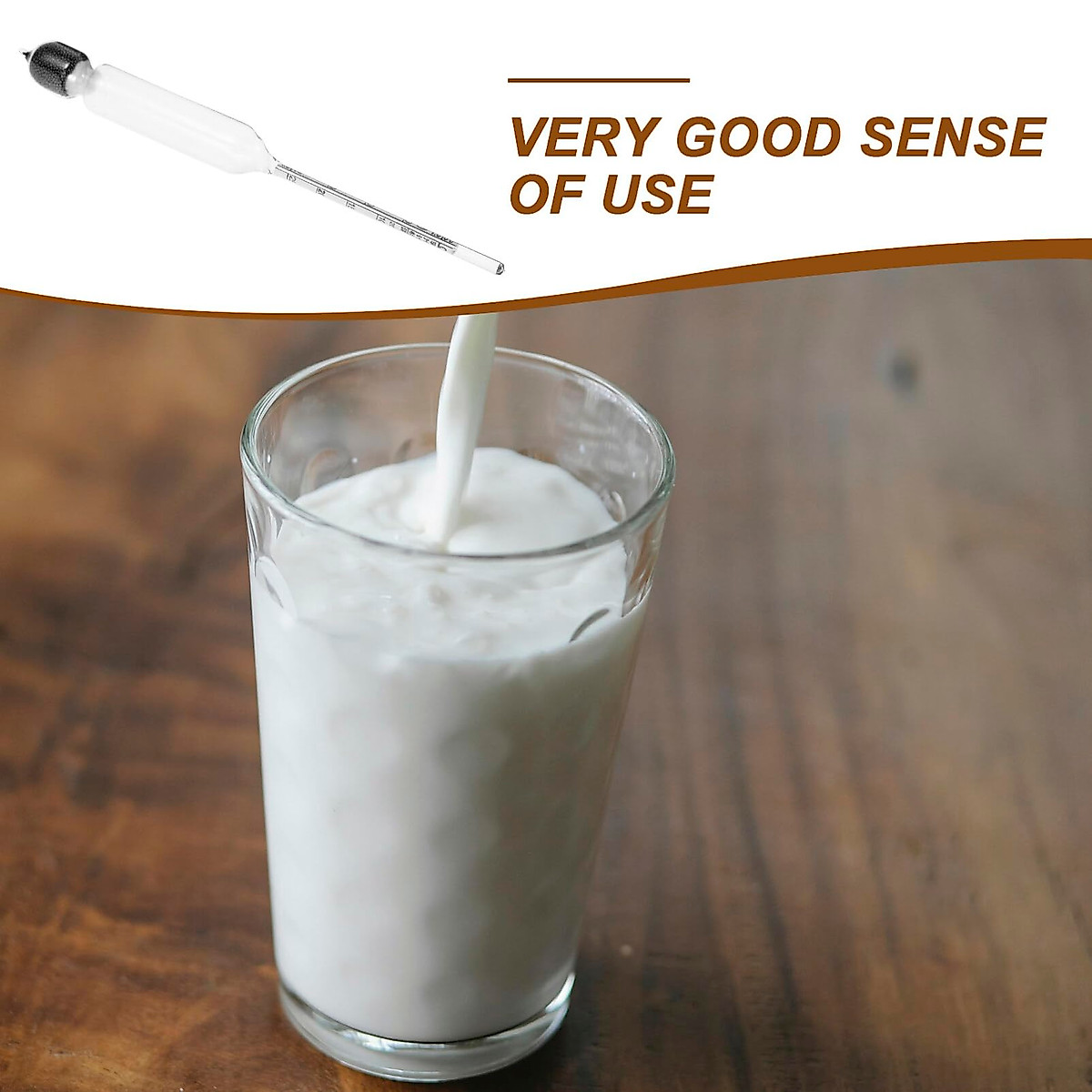 MAGICLULU Lactometer Hydrometer Milk Density Tool Buttermilks Maple Syrup Hydrometer Test Measurement Tool for Goat Milk Supplies