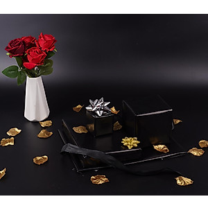 ysmile Black Wrapping Paper Roll Solid Color for Gift Wrapping Birthday, Baby Shower, Wedding, 17x295 Inch