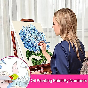 SupaDiya 4 Pack Flowers Framed Paint by Numbers for Adults Beginners, DIY Easy Acrylic Watercolors Number Painting Art with Framed Canvas for Home Wall Decor (8x8 inches)