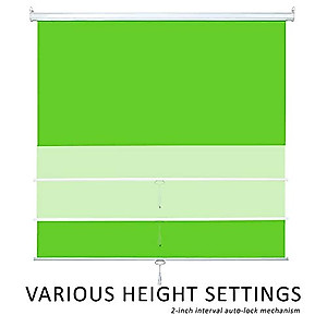 KHOMO GEAR Green Screen 84 x 84 inch - Extra Large Pull Down Projector Green Screen Backdrop - Durable Height-Adjustable - Multiple Hanging Options - Portable Collapsible Roll Down Projector Screen
