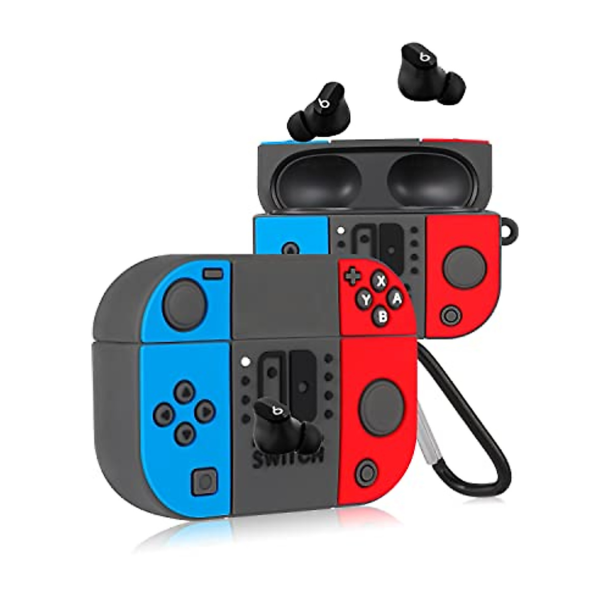 Jowhep Case for Beats Studio Buds Fashion 3D Design Stylish Silicone Cover Trendy Kawaii Funny Cool Fun Unique Wireless Powerbeats Cases for Beats Earbuds Headphones for Girls Boys Teen Switch