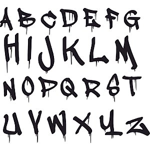 SEC Apparel Iron-On 3" Dripping Letters (Black)