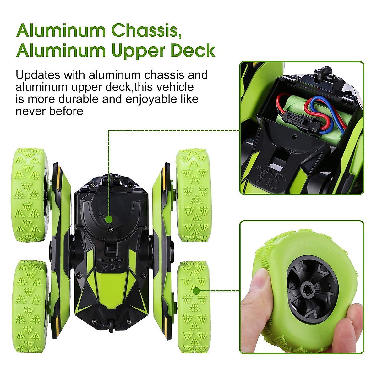 Joyjam Toys for 6-12 Year Old Boys RC Stunt Car for Kids and Adults 4WD Off Road Truck 2.4Ghz Remote Control Vehicle Double Sided 360 Degree Rotating Christmas Birthday Gifts for Boys