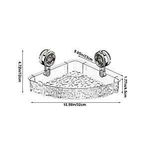 Hanging Shower Shelf, Corner Shower Caddy Shelf, No-Drill Clear Wall Caddy, Multifunctional Bathroom Storage, Shower Shelves for Home Decor, Bathroom Accessories Today Lightning Deals
