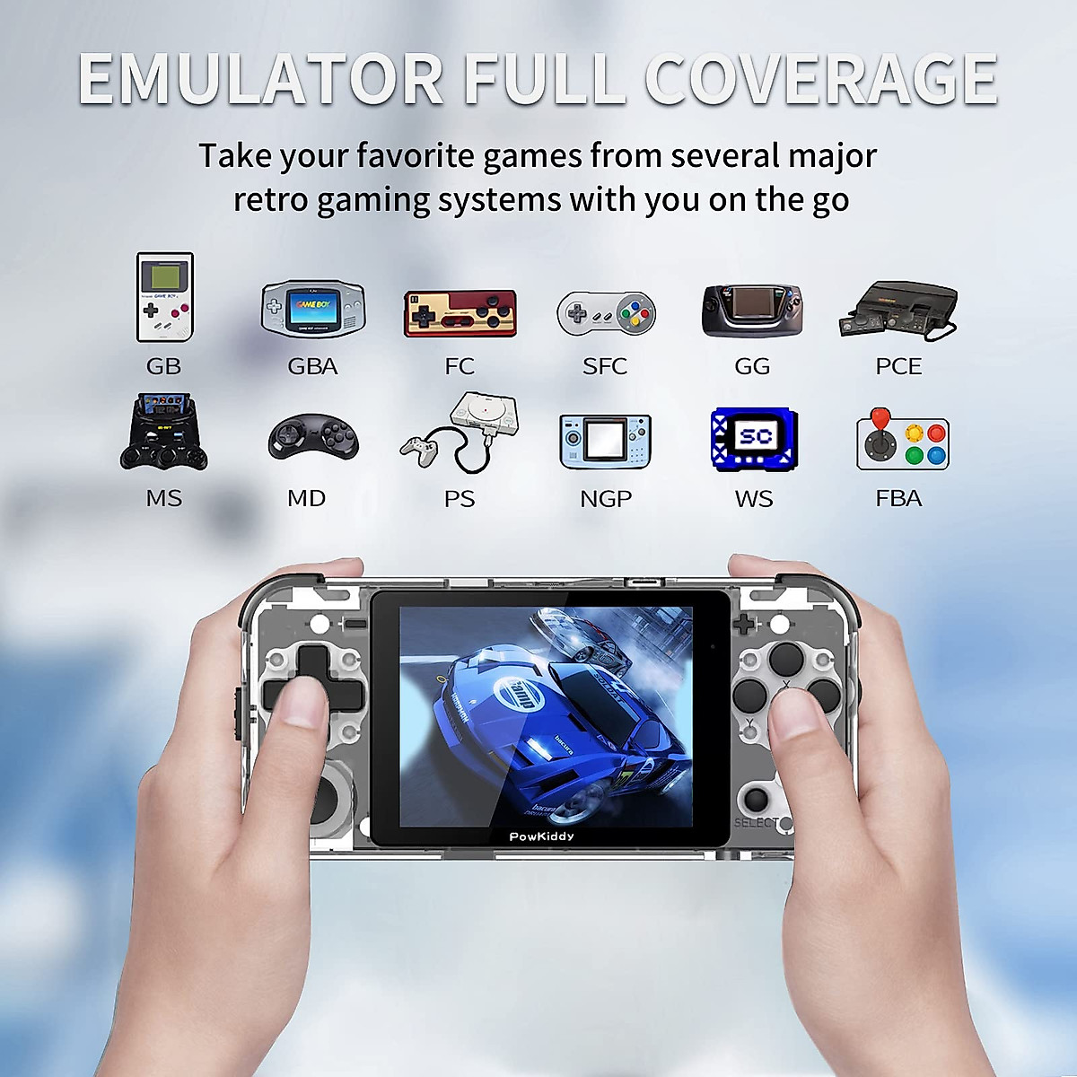 Q90 Portable Game Console, Open Source Linux System, Vibration Motor, 3000 Games, Compatible with Various Simulators（64G）