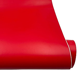 Yifely Red Drawer Paper Solid Color Adhesive Shelf Liner Locker Sticker 17.7 Inch by 9.8 Feet