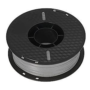 3D Printer Roll Filament, Smokeless Plastic Shell 1kg Spool 1.75mm PLA Print Filament High Accuracy for Industrial Devices(Silver)