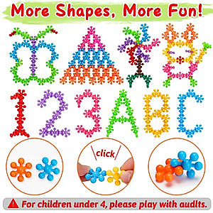 NC 250Pcs Building Blocks Toys STEM Activities for Kids Interlocking Building Discs Toy Preschool Learning Educational Autism Toys for 5-7 4-8 3 4 5 + Years Old Boys Girls Birthday