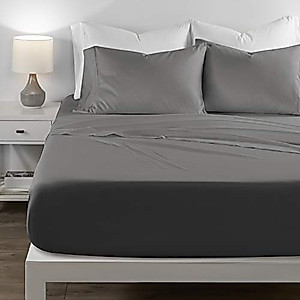 Sleep Restoration Luxury Bed Sheets with All-Natural Pure Aloe Vera Treatment - Eco-Friendly, 4-Piece Sheet Set Infused with Soothing and Moisturizing Aloe Vera - Full – Gray