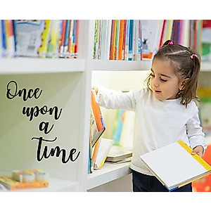 Metal Once Upon a Time Sign for Nursery, Hanging Play Sign Decor, Play Room Decor for Kids, Nursery Wall Decor Art Reading Nook, Daycare, Classroom, Toddler Bedroom, Living Room, Family Bookshelf