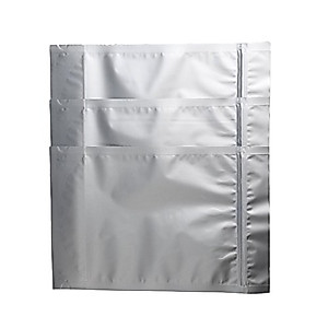 (50) - 8"x12"x4" Zip Seal Stand Up One Color Mylar Bag Gusseted Pouches - 5 mil Genuine Resealable Aluminum Foil-Lined Bag for Long Term Food, Grain, Baking, Coffee, Storage Container