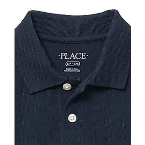 The Children's Place boys Long Sleeve Pique School Uniform Polo Shirt, Nautico Single, Large US