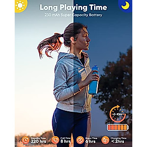 Bone Conduction Headphones, Open Ear Bluetooth Earbuds with Mic, Sweatproof Wireless Bone Conducting Headset, Inductivv Earphones with microphone for Running, Cycling, Gym, Hiking, Driving and Sports