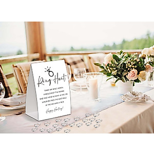 Bridal Shower Games Ring Hunt,Minimalist Bridal Shower Decorations,Popular Bridal Shower Game,Engagement Party Games,Bridal Shower Favors,Plastic Rings for Bridal Shower Game(J5)