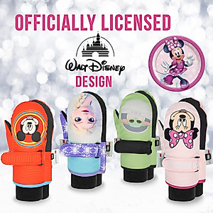 DISNEY Minnie Mouse Toddler Mittens Ages 2-4, Waterproof Toddler Gloves, Kids Snow Mittens, 3M Thinsulate Gloves Ski Mittens