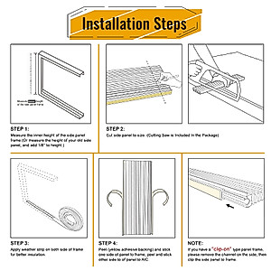 LBG Products Window AC Insulating Side Panel Kit Fits for Window Air Conditioner Units Replacement Screen,17" H x 10" W, 2 Pack,White