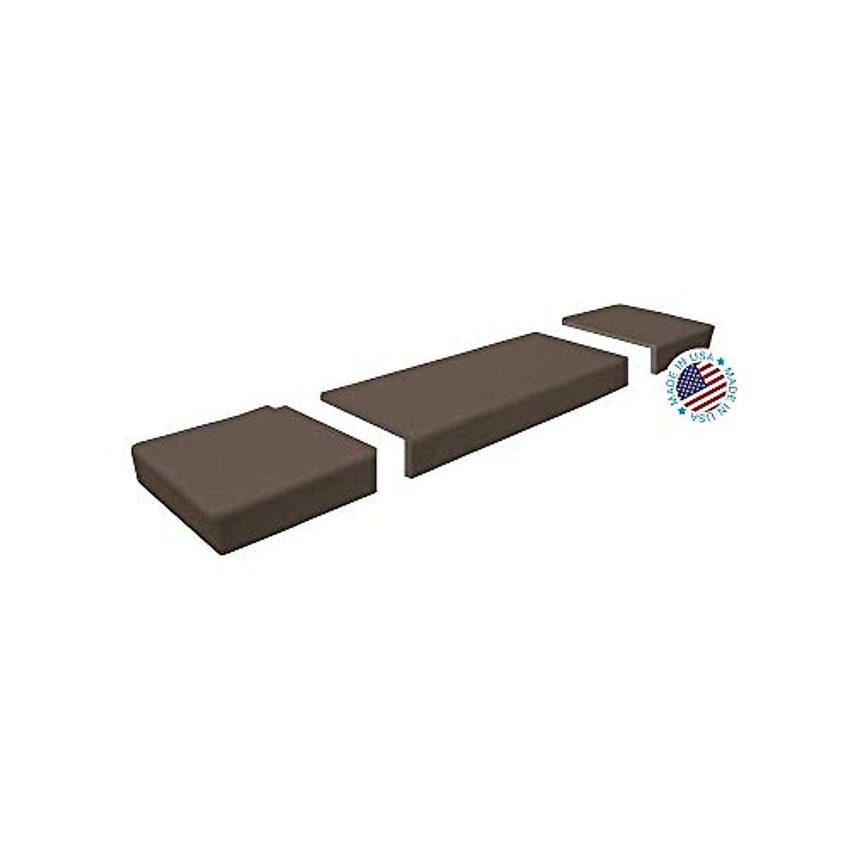KidKusion Soft Seat Hearth Pad | Made in USA | Brown | 90" x 14" | Fireplace and Hearth Protection