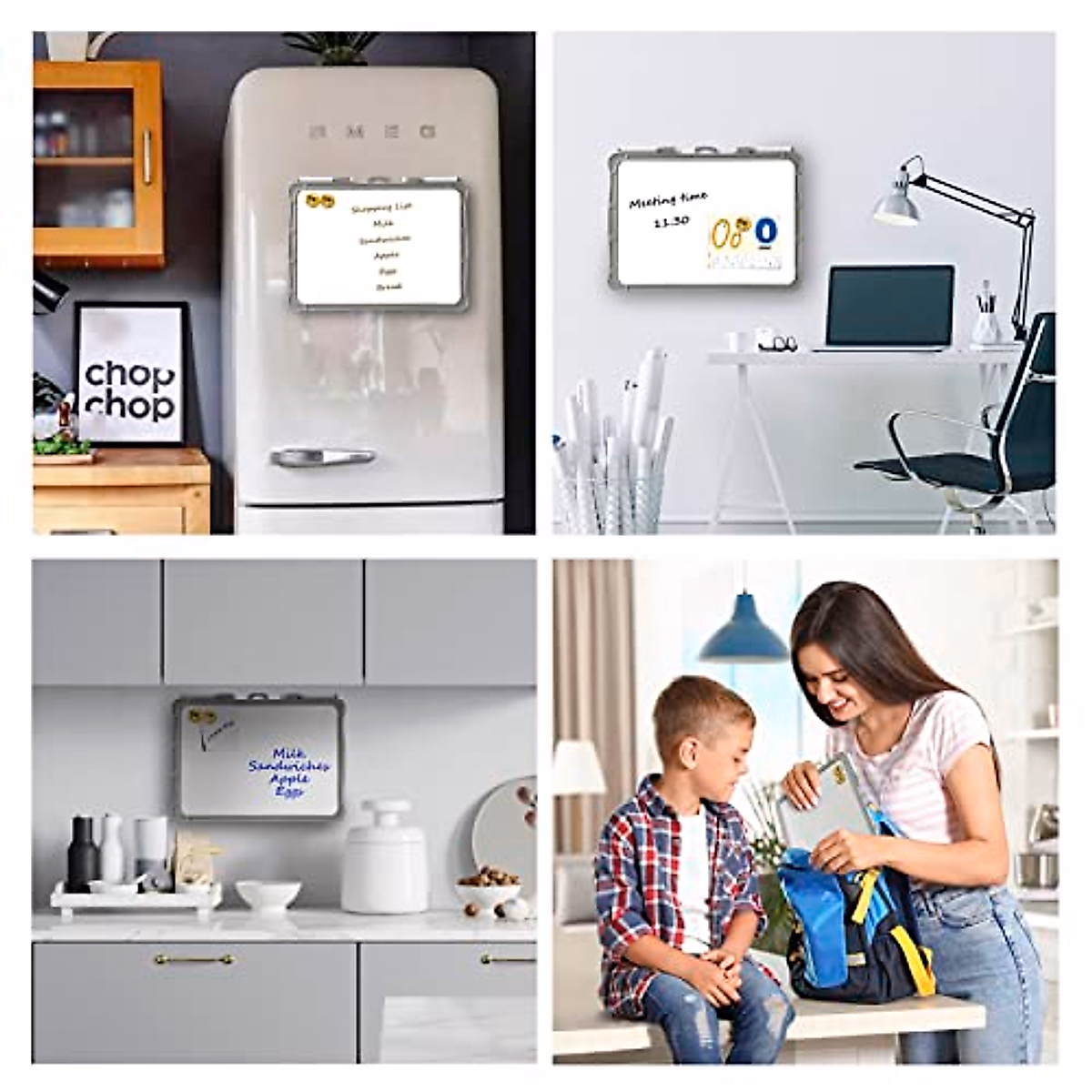 White Board Dry Erase, Small White Board 11" x 14", Magnetic Whiteboard with Marker and Magnets, Mini White Board for Kids Drawing, Easy to Hang on Walls or Magnetic Surfaces, Great for Fridge