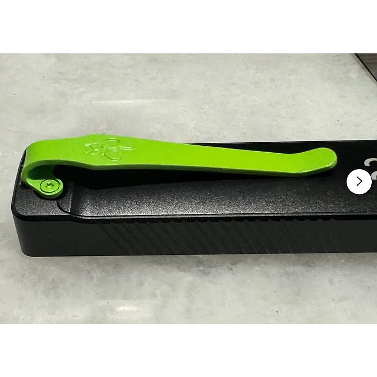 Zombie Green Titanium Deep Carry Pocket Clip For Olight Arkfeld UV Arkfeld PRO Flashlight