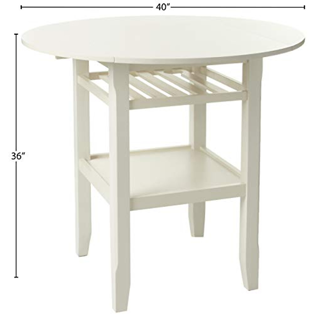 ACME Furniture Tartys Counter Height Table, Cream