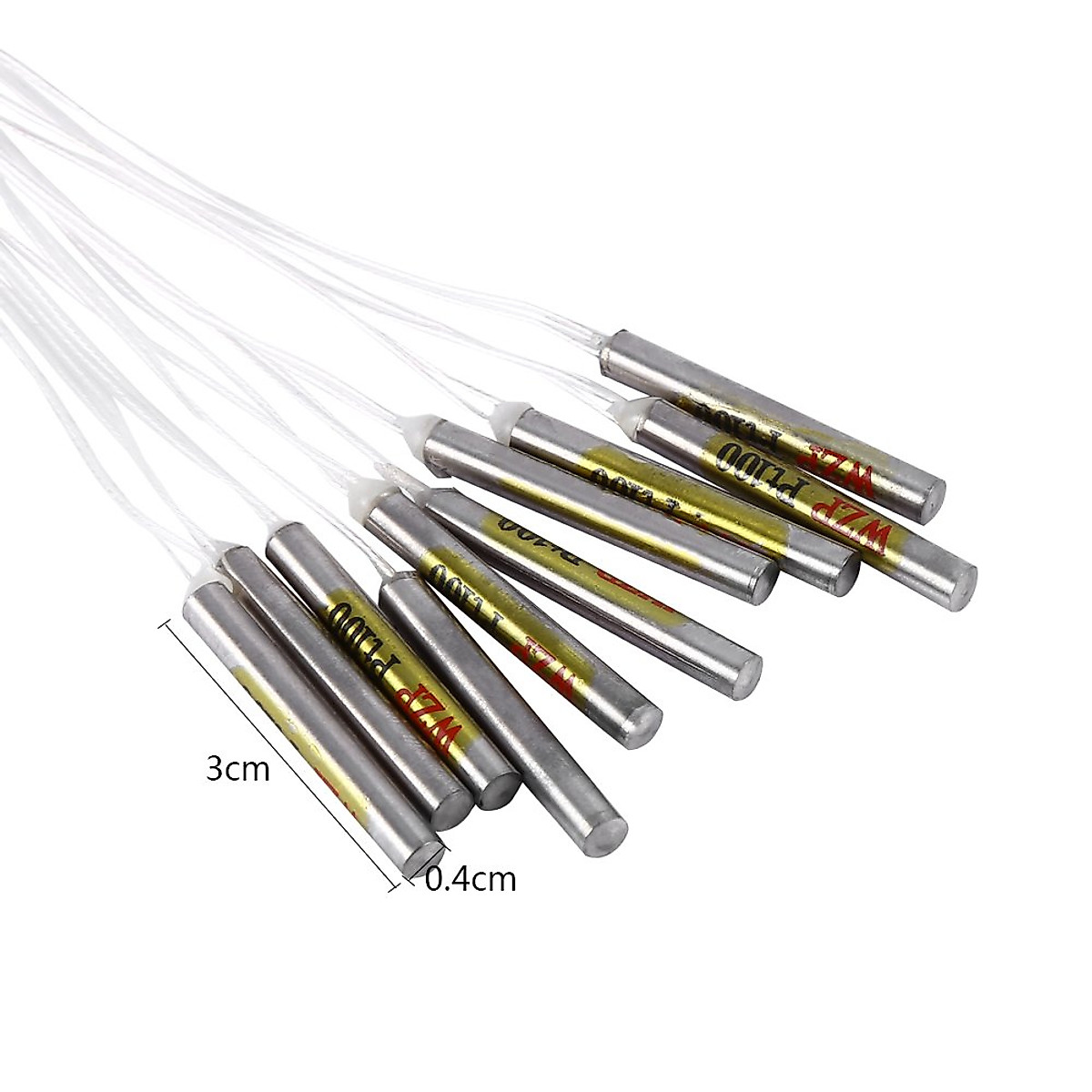 10Pcs PT100 Platinum Resister Temperature Sensor Waterproof Probe©20¡æ to 250¡æ