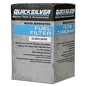 Quicksilver 8M0154766 Water Separating Fuel Filter for Select Yamaha 2-Stroke & 4-Stroke up to 115 HP Outboards