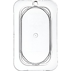 Carlisle FoodService Products Storplus 1/9 Size Universal Flat Food Pan Lid for Catering, Buffets, Restaurants, Polycarbonate, Clear