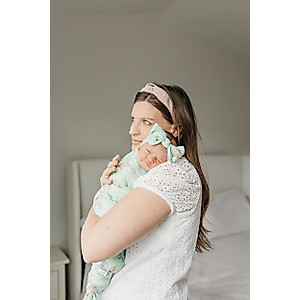 Large Premium Knit Baby Swaddle Receiving Blanket "Cusco" by Copper Pearl