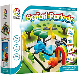 SmartGames Safari Park Jr. Preschool Puzzle Game with 60 Challenges for Ages 3 and Up