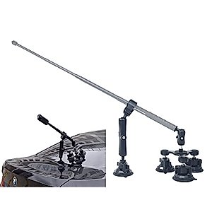Fotoleey Suction Car Mount for Insta360 x3, x2, One RS Compatible with GoPro Hero 11, Hero 10, Hero 9, Max —Camera Triple Suction Mount Kit for Action Cameras (Stick is Not Included)
