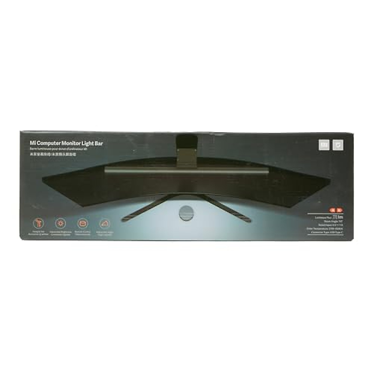 Xiaomi Mi Computer Monitor Light Bar - Easy Installation, Extra Computer Lighting w/o Taking Desktop Space, w/Wireless Remote Control Adjusting Lights Easily