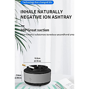 iLeefy 2 in 1 Air Purifier Multifunctional Smokeless Ashtray Air Purifier Ashtray with Filter, Best for Home Car or Office- Gray