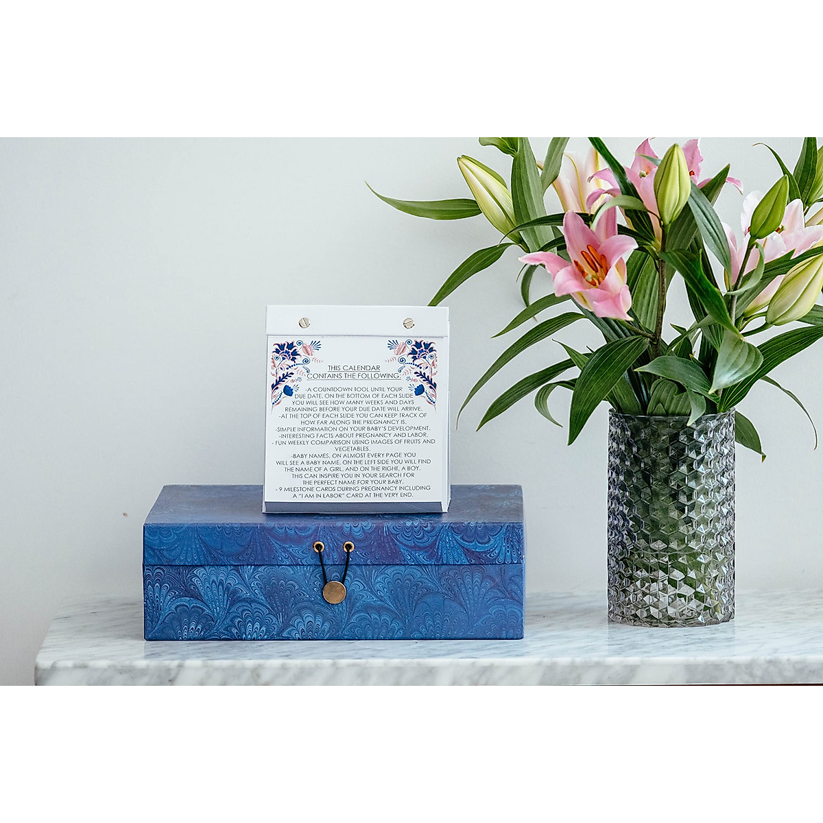 Baby On The Way - Day By Day Pregnancy Calendar, Pregnancy guide, Pregnancy gift, daily countdown planner, pregnancy journal, Keepsake Journal, pregnancy keepsake, pregnancy journal, new mom gift