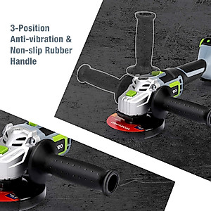 WORKPRO 20V Cordless Angle Grinder Kit, 4-1/2 Inch and WORKPRO 20-Pack Flap Discs, 4-1/2-inch, Arbor Size 7/8-inch