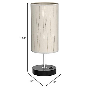 Peteme Smart RGB Bedroom Lamps with APP Control & Music Sync, 2 USB Port Dimmable Alexa Lamps Bulb Included, Bedside Lamp, Nightstand Light for Bedrooms and Living Room