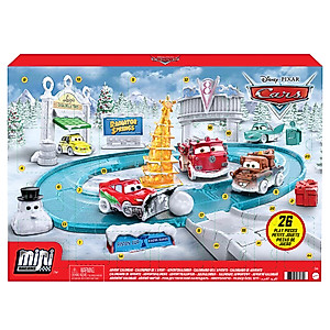 Disney Cars Toys ​Minis Advent Calendar Playset, One a Day Storytelling Racecar Accessories & Surprises, for Kids Age 3 Years and Older