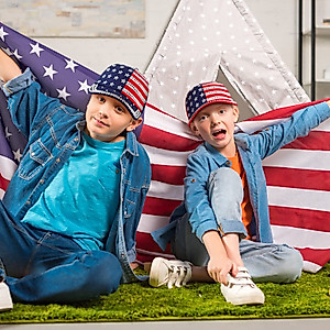 Hercicy 3 Pcs USA Bling Baseball Hat American Flag Caps Adjustable Patriotic Caps for Men Women