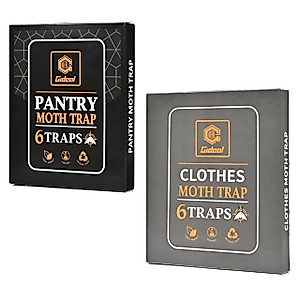GIDEAL Moth Traps, Pantry Moth Trap for House, Moth Balls for Clothes, House, Carpet, Cupboard 6 Pack (Clothes Moth Trap)