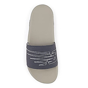 New Balance Men's Zare V1 Slide Sandal, Lead/Orca/Light Aluminum, 9