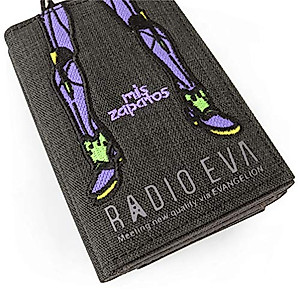 Miss Sapato Women's Tri-Fold Wallet, Mini with Carabiner, RADIO EVA, Red