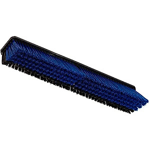 SPARTA 4188000 Spectrum Plastic Push Broom Head, Heavy Duty Broom, Industrial Broom With Synthetic Bristles For Outdoor, Indoor, Garage, Concrete, Patio, Kitchen, Bathroom, 18 Inches, Black